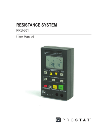 Prostat PRS-801 Resistance System User Manual | Manualzz