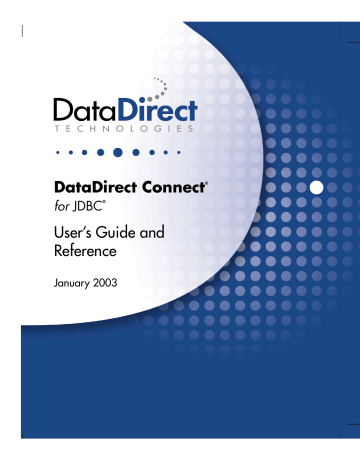 DataDirect Connect for JDBC User's Guide | Manualzz