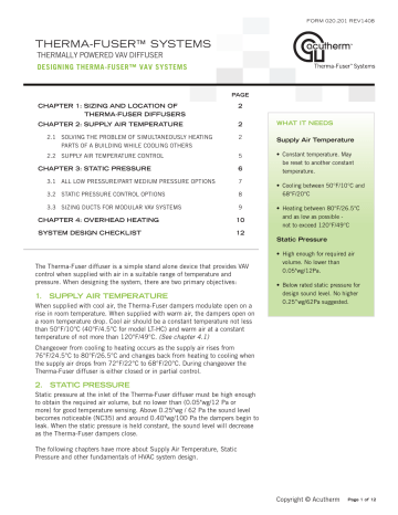 Therma-Fuser diffuser LT-HC System Design Guide | Manualzz
