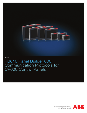 Panel Builder PB610 600, Control Panel CP600 Manual | Manualzz