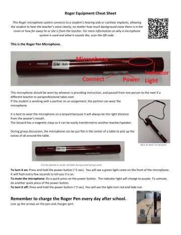 Roger Pen Microphone User Manual | Manualzz