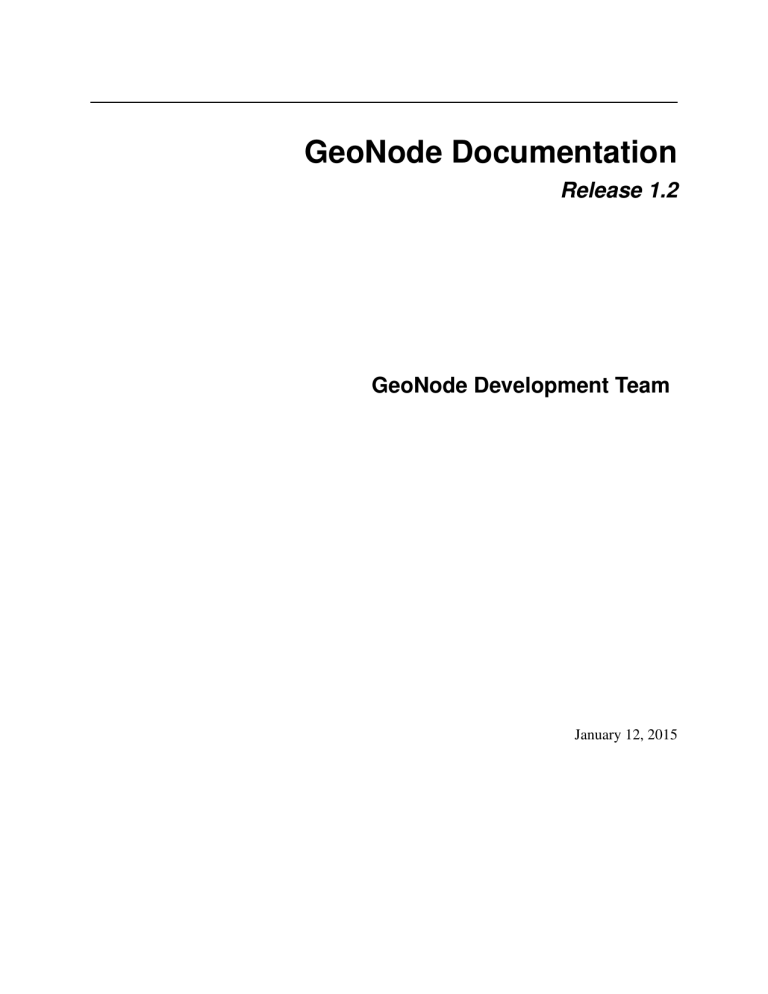 Geonode Documentation Manualzz