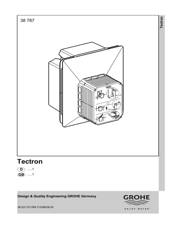 GROHE wall-mounting box 38 787 Installation Instructions | Manualzz