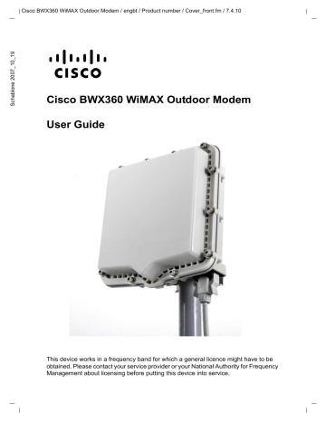 Cisco BWX360 WiMAX Outdoor Modem User Guide | Manualzz