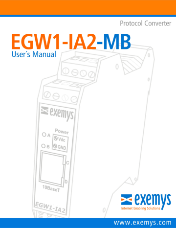 Protocol Converter EGW1-IA2 MB User Manual | Manualzz