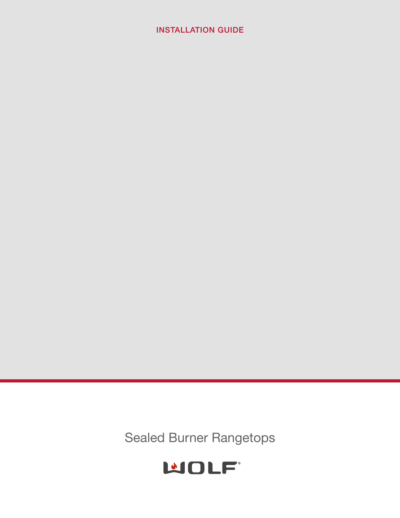 Wolf SRT484DG Installation manual | Manualzz