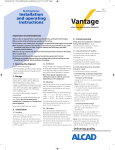Alcad VTX 1L and VTX 1M Installation and operating instructions | Manualzz