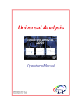 Universal Analysis 2000 Operator's Manual | Manualzz