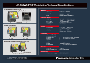 Panasonic JS-950WS Computer Monitor User manual | Manualzz