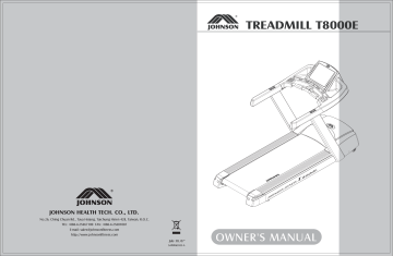 Johnson T8000 E Treadmill Owner's Manual | Manualzz