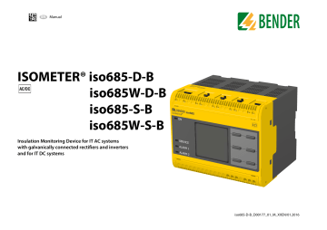Bender ISOMETER iso685-S-B manual | Manualzz