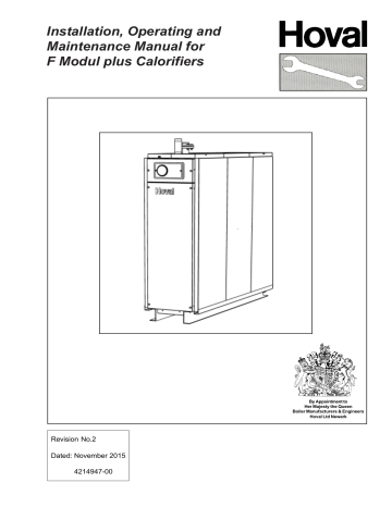 Hoval Modul-plus Calorifier Manual | Manualzz