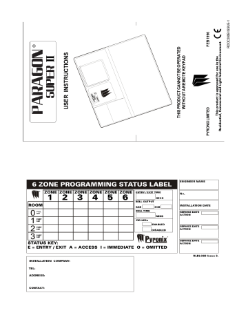 Paragon Super II User Instructions | Manualzz