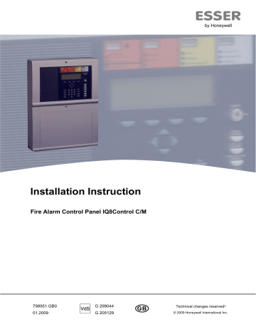 Esser IQ8Control C/M Installation Instruction | Manualzz