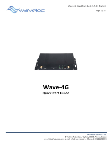 4G Router Wave-4G QuickStart Guide | Manualzz