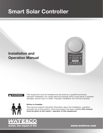 Waterco Smart Solar Controller Manual | Manualzz