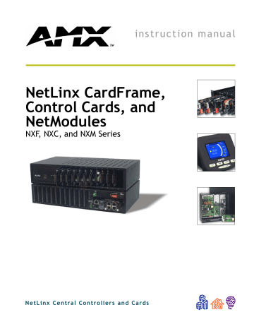 AMX NXC COM2, NXC I/O10, NXC IRS4, NXC REL10, NXC VAI4, NXC VOL4, NXF ...
