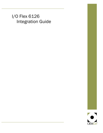 I/O Flex 6126 Integration Guide | Manualzz