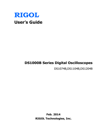 RIGOL User`s Guide DS1000B Series Digital Oscilloscopes | Manualzz