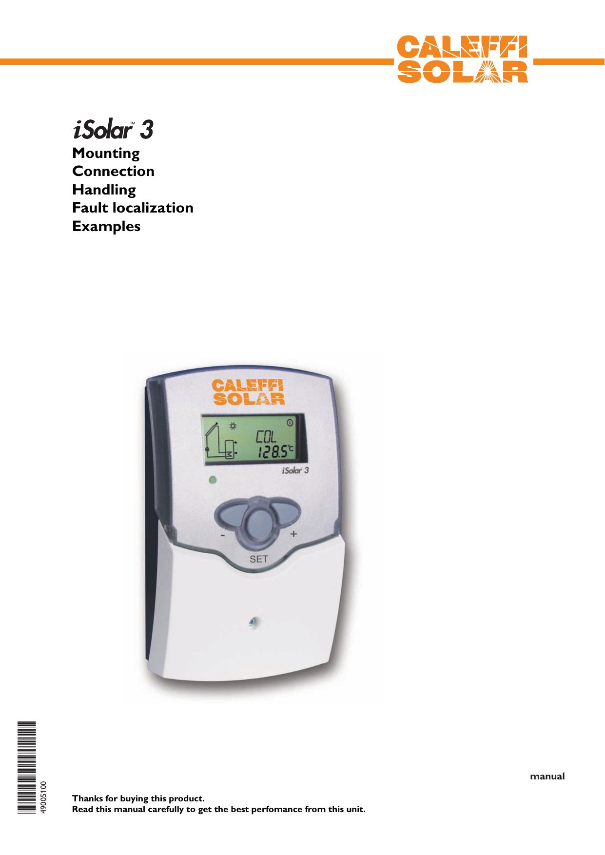 Caleffi solar iSolar 3 User manual | Manualzz