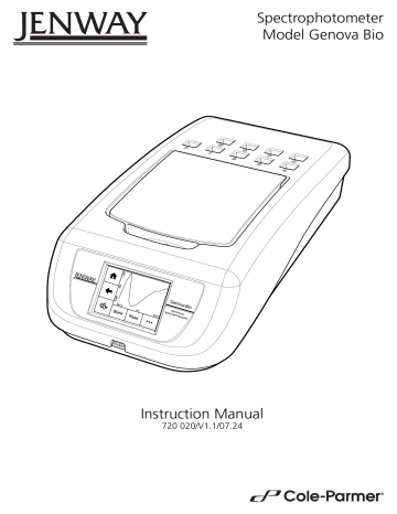 Jenway Genova Bio Instruction Manual | Manualzz