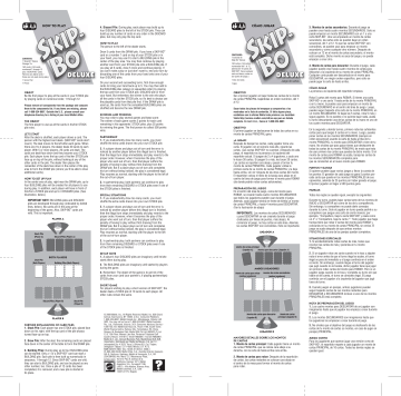 Mattel Skip-Bo Deluxe Card Game Instruction Sheet | Manualzz