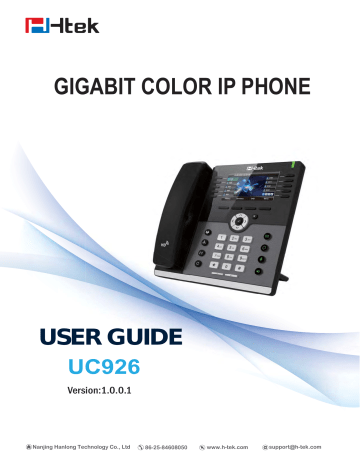 Htek UC926 User Guide - Gigabit Color IP Phone Manual | Manualzz