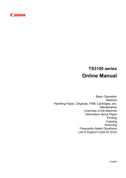 Canon Pixma TS3100 series - windows - User manual