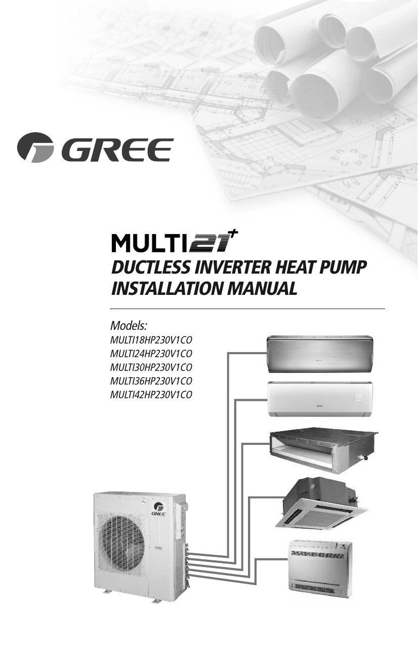 GREE MULTI30HP230V1BO Installation manual | Manualzz