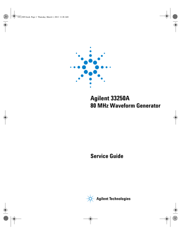 Agilent 33250A Service Guide | Manualzz