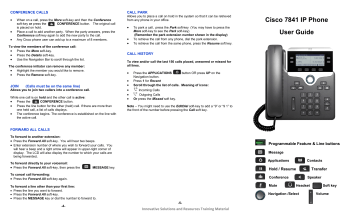 Cisco 7841 IP Phone User Guide | Manualzz