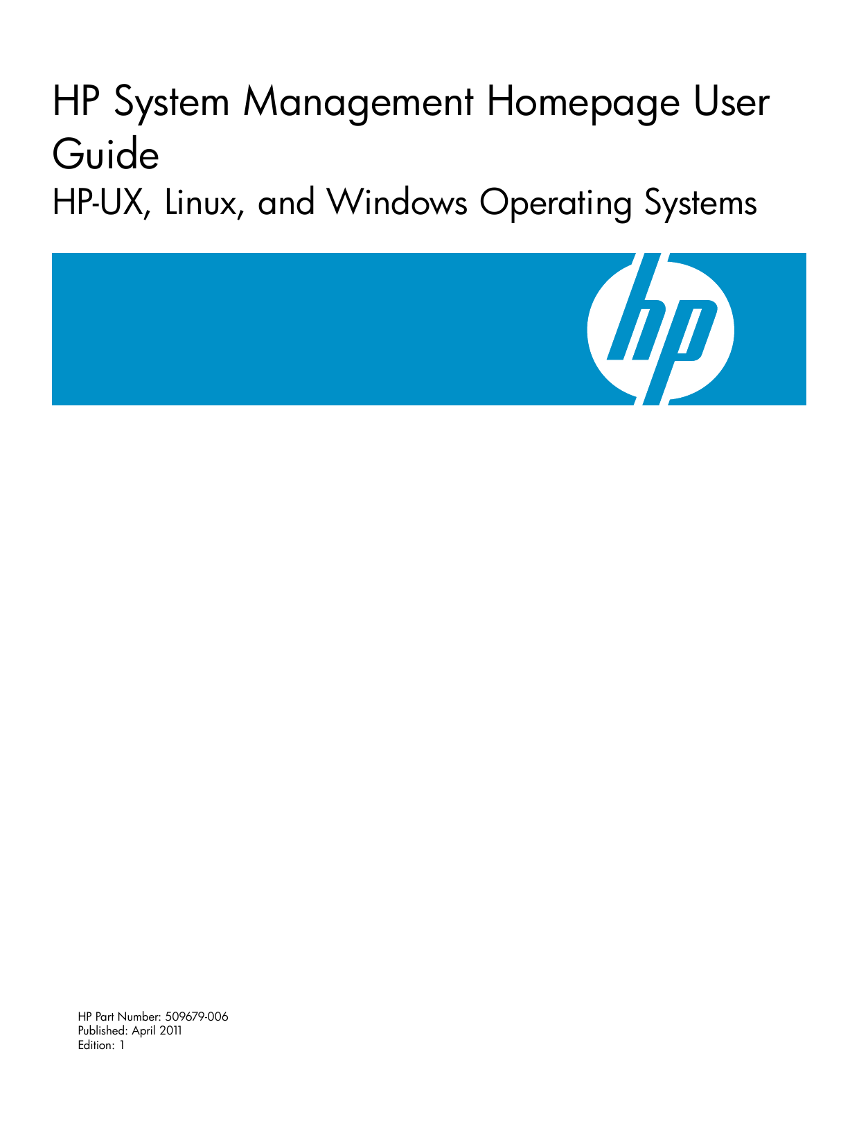 HP System Management Homepage User Guide | Manualzz