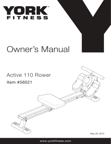 York Fitness Active 110 Rower Owner's Manual | Manualzz