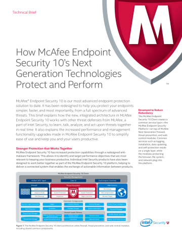 McAfee Endpoint Security 10 Technical Brief | Manualzz