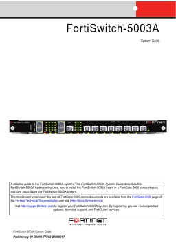 Fortinet FortiSwitch-5003A - Manual, User manual