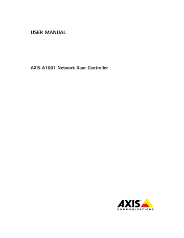 AXIS A1001 Network Door Controller User Manual | Manualzz