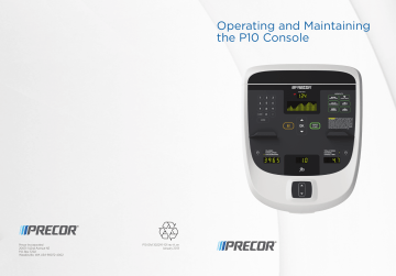 Precor P10 Operating And Maintaining | Manualzz