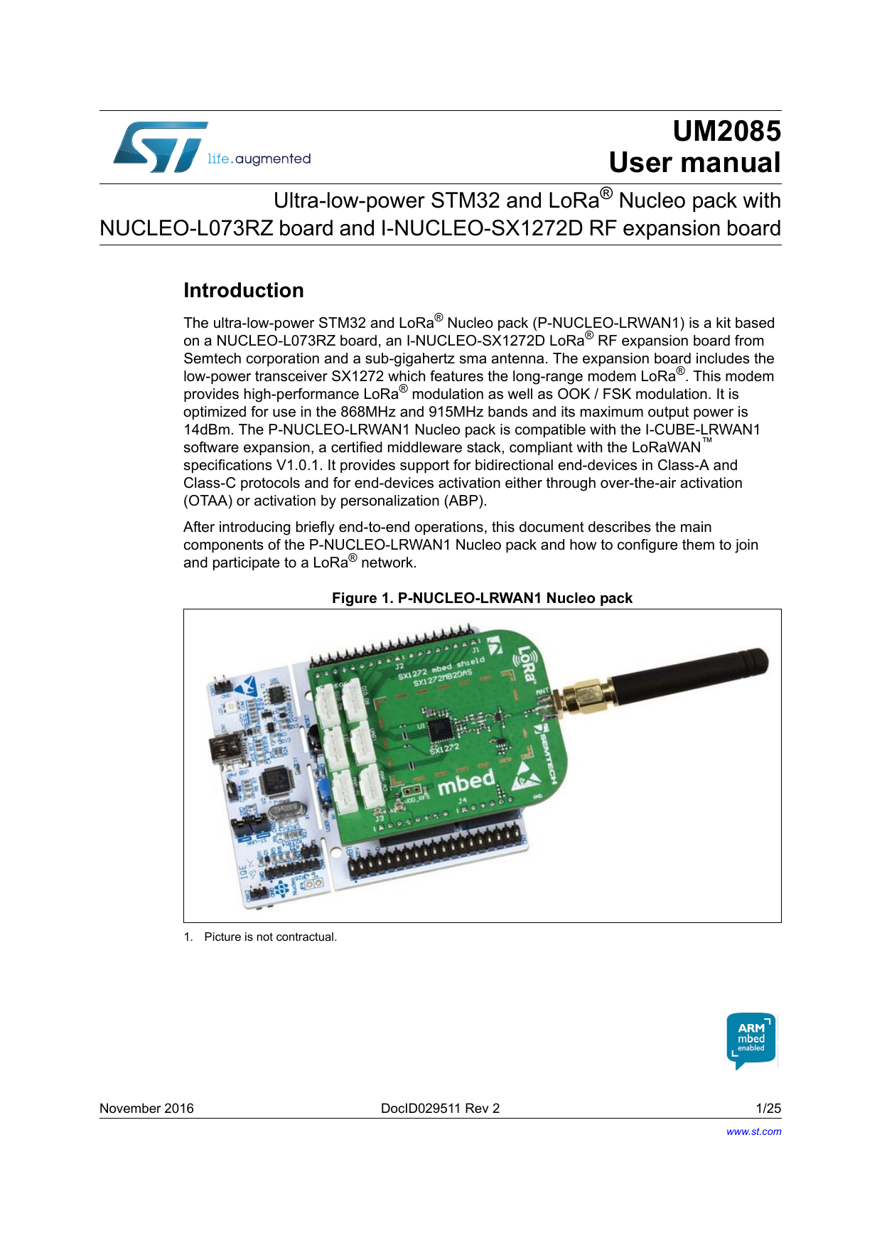 Ultra-low-power STM32 and LoRa® Nucleo pack with NUCLEO | Manualzz Ultra-low-power STM32 and LoRa® Nucleo pack with NUCLEO | Manualzz