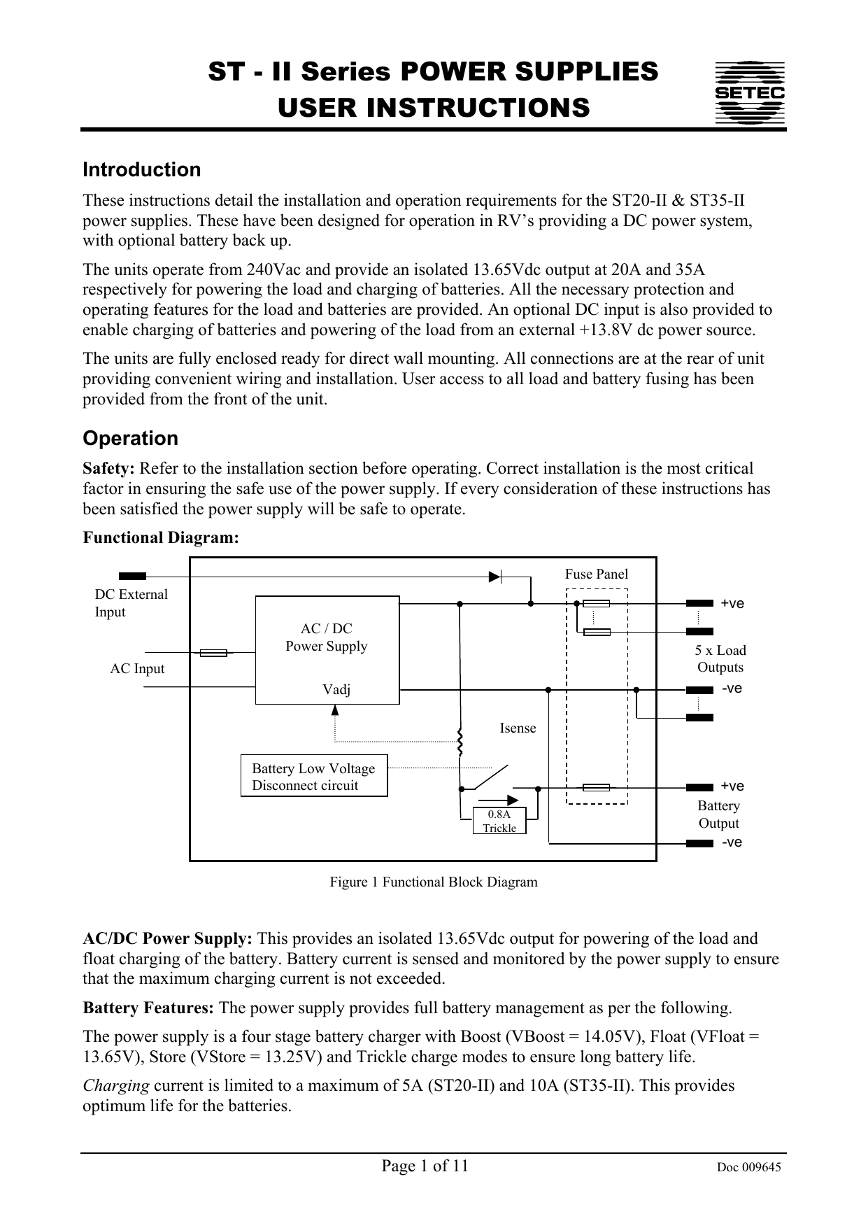 Setec ST20-II User Instructions | Manualzz