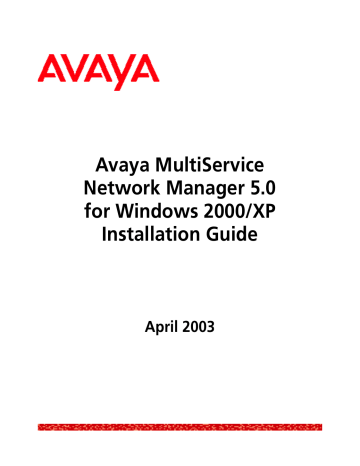 Avaya Network Manager 5.0 Installation Guide | Manualzz