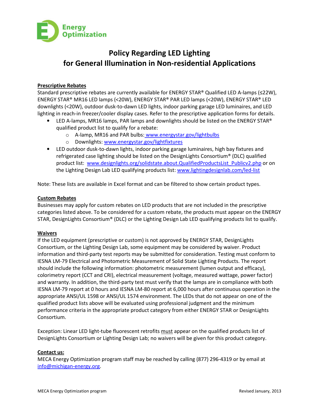 Design Lights Consortium Qualified Products List | Shelly Lighting