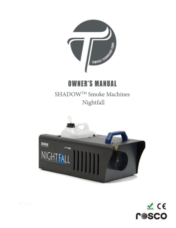 Shadow Nightfall Smoke Machine Owner's Manual | Manualzz
