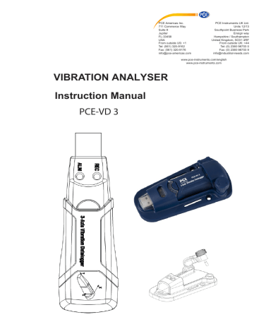 PCE Instruments Vibration Meter PCE-VD 3 Data Logger Function Recorders & Data Acquisition ...