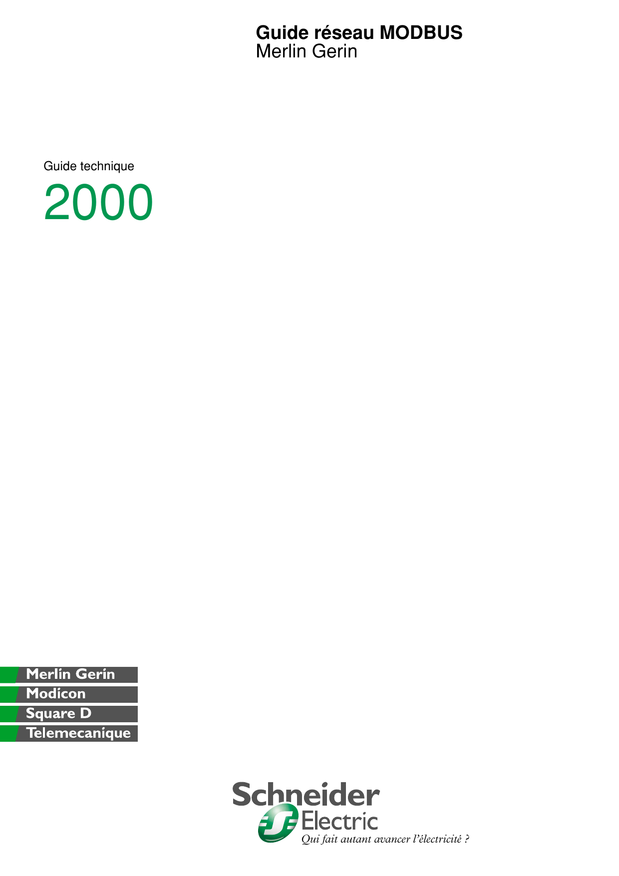 Schneider Electric Réseau de communication Mode d'emploi | Manualzz