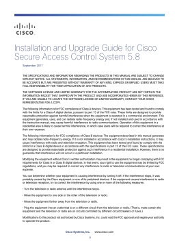 Cisco 1121 Secure Access Control System - Manual