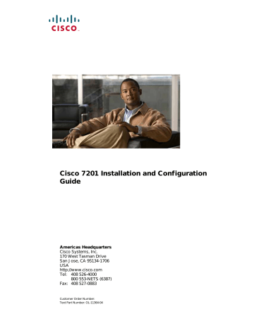 Cisco 7200 7201 Installation and Configuration Guide | Manualzz