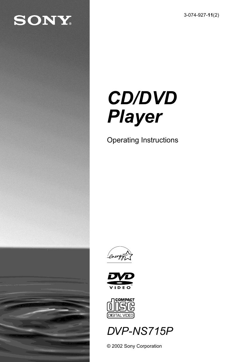 Sony DVP NS715P User Manual CD DVD Player Manualzz