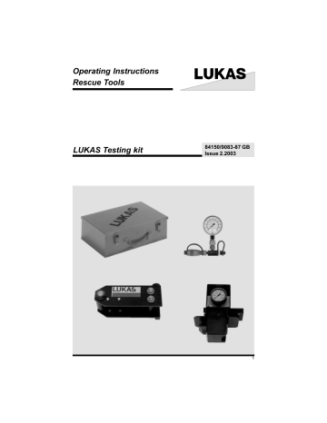 LUKAS Rescue Tools Testing kit Operating Instructions | Manualzz