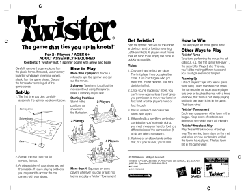 Hasbro Twister Instructions | Manualzz