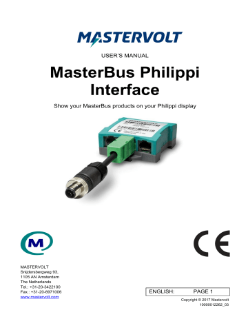 Mastervolt MasterBus Philippi Interface User manual | Manualzz